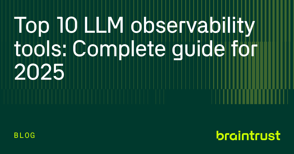 Top 10 LLM observability tools: Complete guide for 2025 - Articles ...