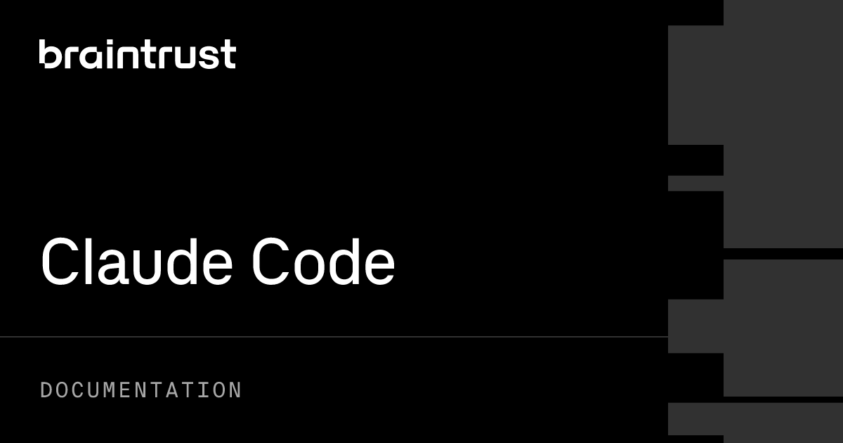 Claude Code - Braintrust