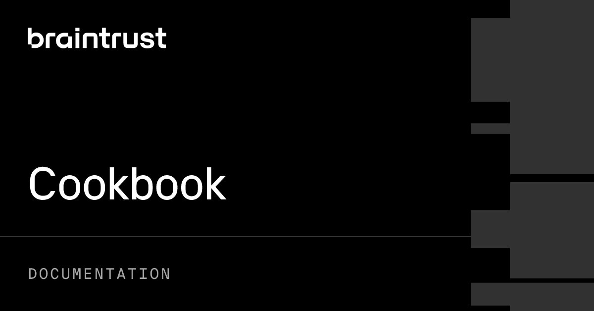 Cookbook - Docs - Braintrust
